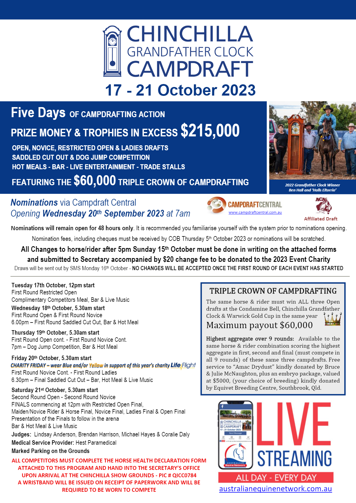 Program | Chinchilla Campdraft